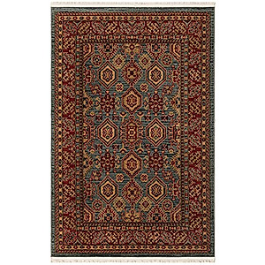 Unique Loom Sahand Collection Area Rug - Alexander (4' 1" x 6' 1" Rectangle, Light Blue/Light Brown)