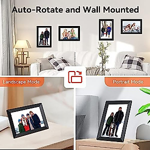 Apofial 2 Pack Digital Picture Frame 10.1 Inch WiFi Digital Photo Frame 1280 * 800 HD IPS Touch Screen Smart Cloud Photo Frame, Auto-Rotate, Share Photos and Videos Instantly via Email or App