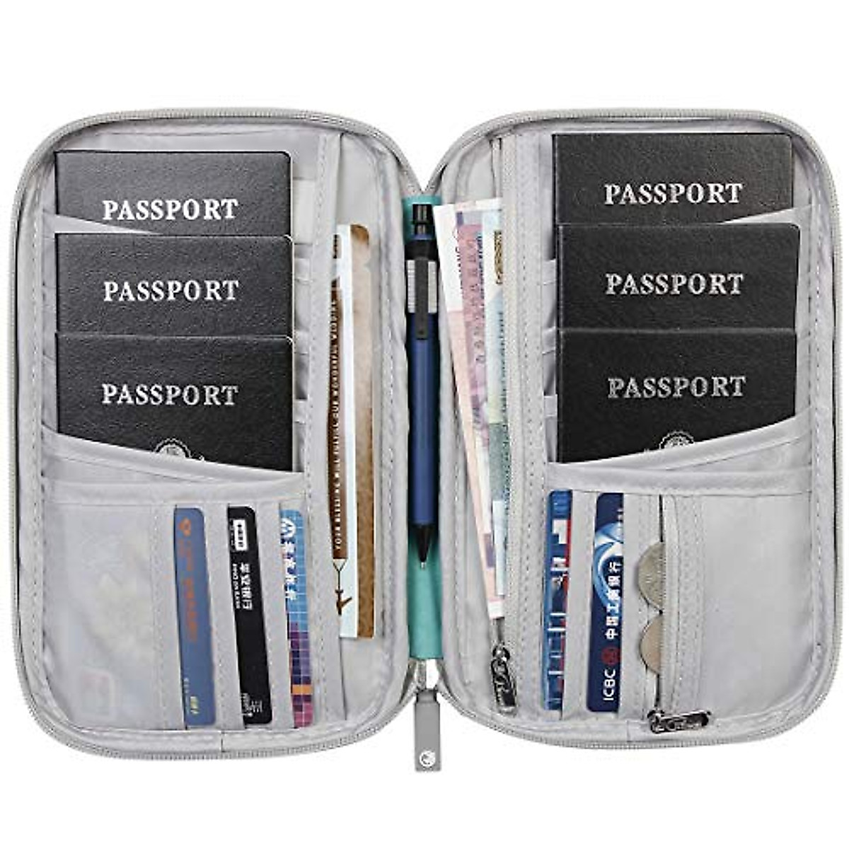 VanFn Passport Wallets and Cosmetic Bags, Makeup Bag Cosmetic Bag for Women Cosmetic Travel Makeup Bag Large Travel Toiletry Bag for Girls Make Up Bag Brush Bags Toiletry Bag