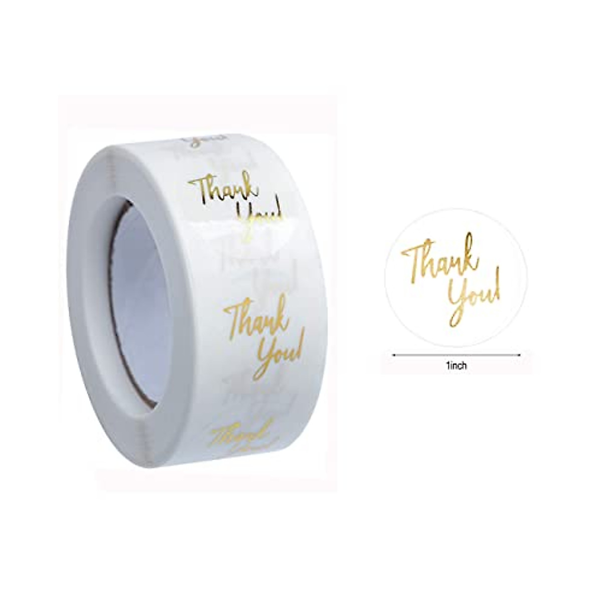 Thank You Stickers, 500pcs PVC Transparent Thank You for Your Order Sealing Stickers Decoration for Business, Packaging Bags, 1Inch (Thank You)