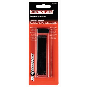 American Safety Razor 66-0388 Stainless Steel 13-Point 9 mm Snap Off Knife Blades, 50-Pack