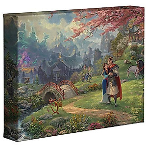 Thomas Kinkade Studios Disney Mulan Blossoms of Love 8" x 10" Gallery Wrapped Canvas