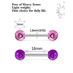 Kadogohno Tongue Rings, Nipple Piercing Jewelry, Tongue Piercing Jewelry, Nipple Rings for Women, Tongue Rings for Women, Nipple Piercing, Tongue Piercing, Nipple Rings Surgical Steel, Tongue Ring