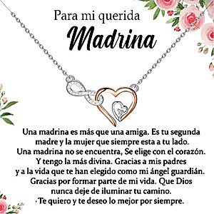 FOTAP Regalo para Madrina Necklace Madrina Necklace Joyas De Madrina Madrina Gift Godmother Proposal Gift Confirmation Baptism Gifts (Para Madrina NC)