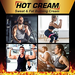 Fat Burning Cream, Hot Cream for Belly Fat Burner, Cellulite Cream for Thighs, Sweat Cream for Women Men Weight Loss, Cellulite Cream for Thighs Belly Butt Firming Legs Slimming Cream
