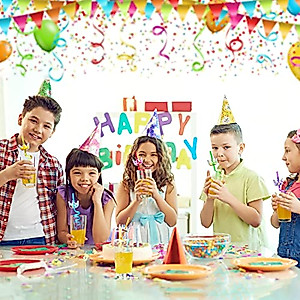 24 Glitter Princess Party Favors Reusable Crown Drinking Straws 6 Designs Great for Princess Theme Birthday Party Supplies with 2 Cleaning Brushes