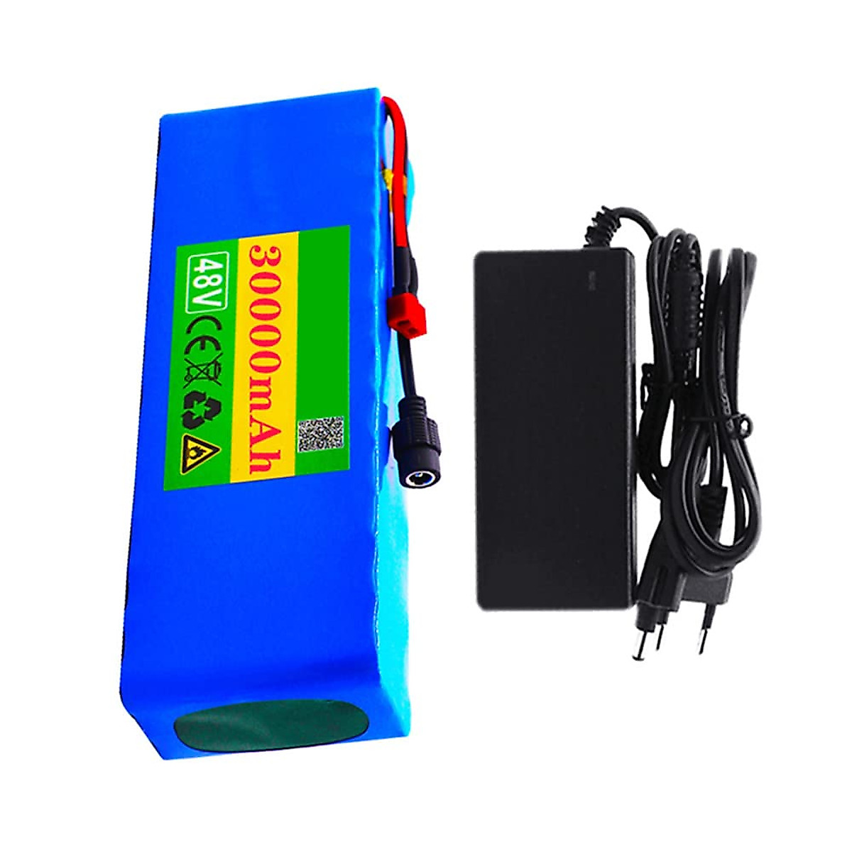 YXDFG 48V Lithium Ion Battery, 48V 30Ah 13S3P Electric Scooter Lithium Ion Battery,with BMS + 54.6V Charger, for 350W 500W 750W1000w Motor E-Bike Electric Bicycle Scooter