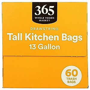 365 by Whole Foods Market, Bag Kitchen Tall Drawsting Flextra 13 Gallon, 60 Count