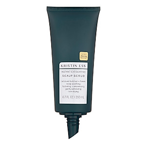 Kristin Ess Hair Instant Exfoliating Scalp Scrub for Build Up and Dandruff + Soothing, Hydrating + Rebalancing Dry Scalp Treatment, Non Drying, Cleanse + Detox, Vegan, Color Safe, 6.7 fl oz