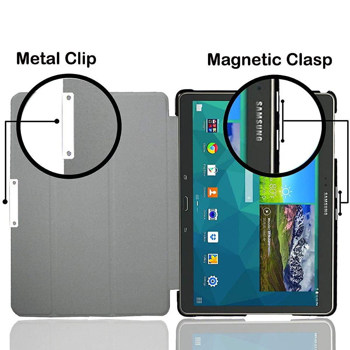 Kuesn Case for Samsung Galaxy Tab S 10.5 inch - UltraSlim Smart Cover 3 Folding Folio flip Stand Case for SM-T800 SM T805C Tab S 10.5 Auto Sleep