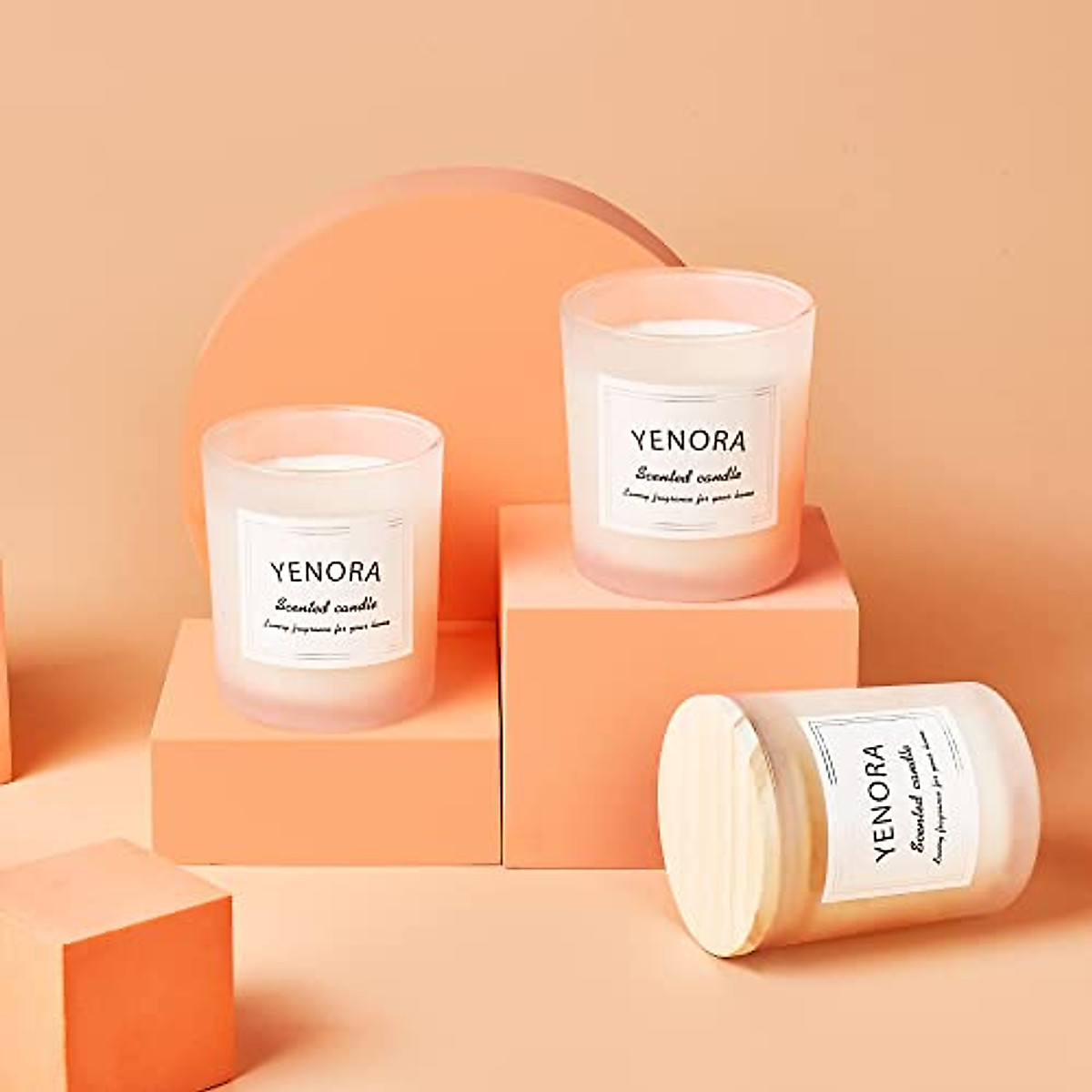 Premium Scented Candle | Aromatherapy Candle | Natural Soy Candles | Flora Fragrance Candle |Cotton Wick Candle| Ideal Gift for Man/Woman (Englis Pear & Freesia)