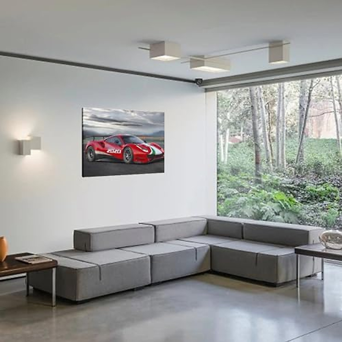 Car Poster Ferrari F40 Supercar Posters Racing Car Canvas Wall Art For Boy's Bedroom SuperCar Wall Decor Frame-style 24x16inch(60x40cm)