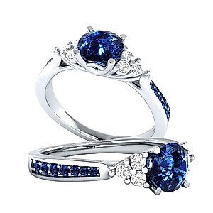 super1798 Fashion Women Shiny Zircon Inlaid Engagement Wedding Promise Ring Finger Jewelry - 10