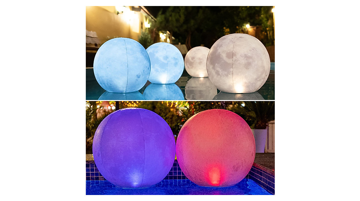Tially Solar Floating Pool Lights - Moon Design