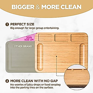 TMD Cheese Board and Knife Set – Cheese Board Set with 3 Ramekins – Beautiful Charcuterie Boards - Superb House Warming Gifts, New Home, Anniversary & Wedding Gifts for couples, Bridal Shower Gifts