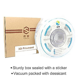 YOUSU White PVB Filament 1.75 mm for 3D Printer & 3D Pen 1 kg (2.2 lbs), Print As Easy as PLA Filament, can be Polished with Alcohol to get Smooth Surface.