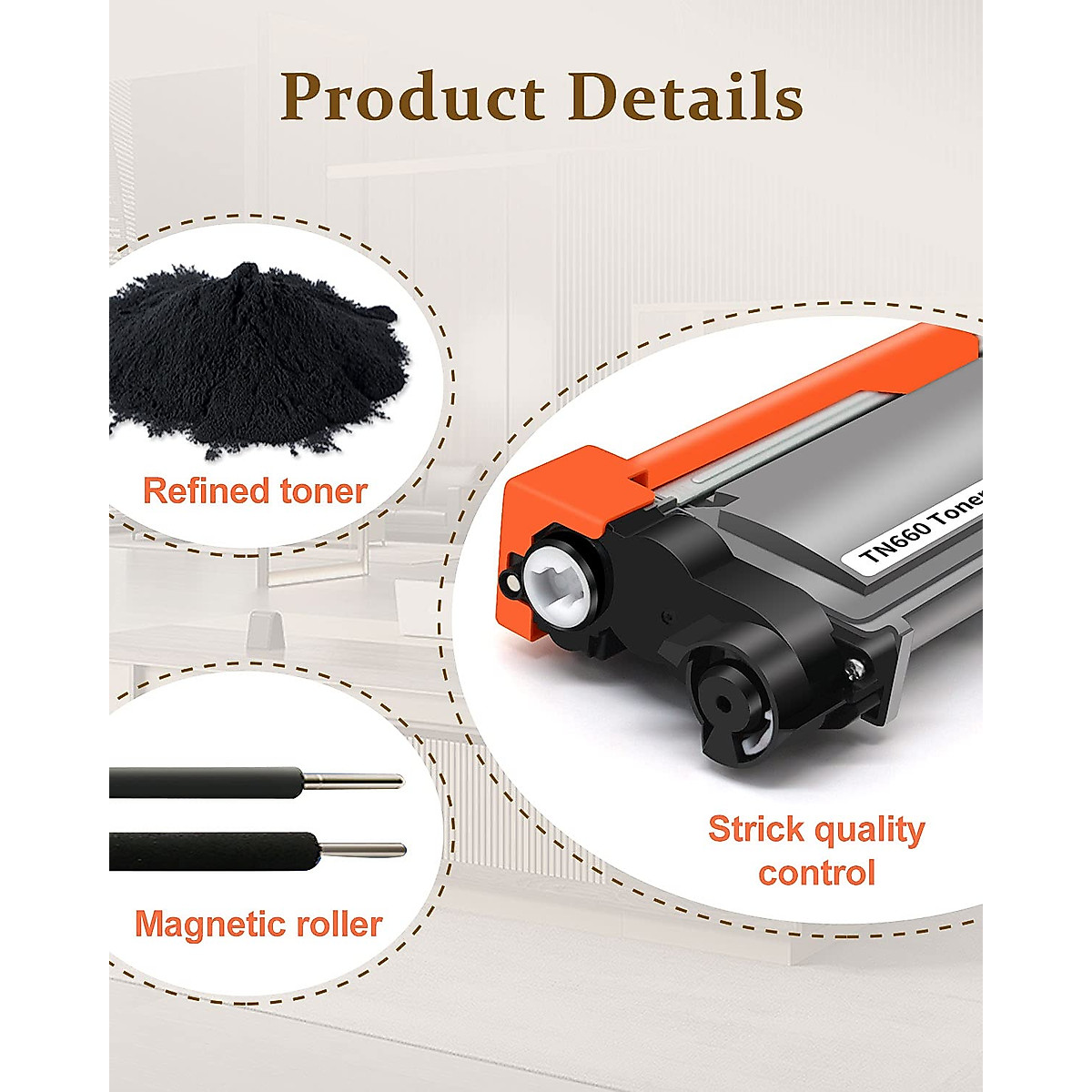 XZMHX TN660 TN630 TN-660 TN-630 Replacement Toner Cartridge Compatible for Brother MFC-L2700DW MFC-L2720DW MFC-L2740DW HL-L2300D HL-L2340DW HL-L2380DW DCP-L2540DW Printer (2 Pack)