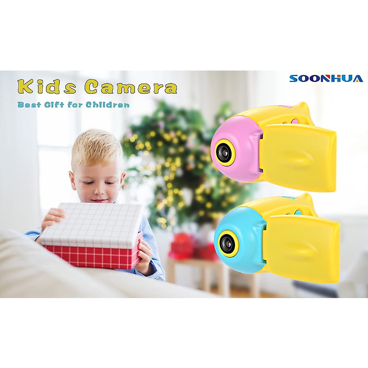 Camera 2inch IPS Screen 8MP Lens Mini Digital Camera 720P Video Camera Portable DV with 32G Memory Card