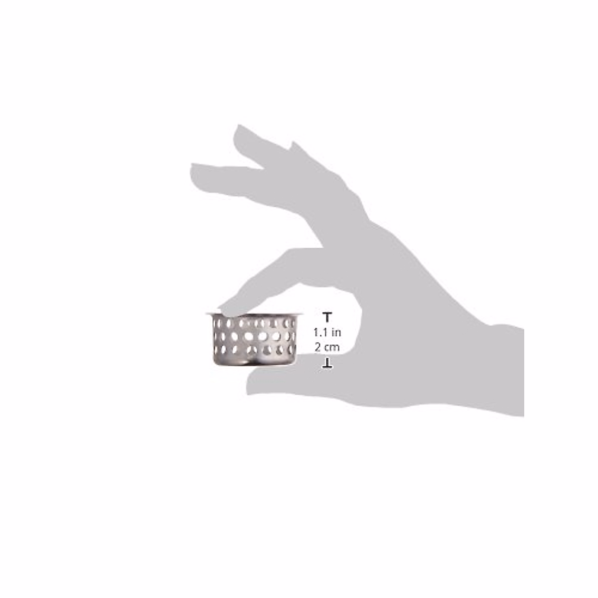 EZ-FLO 1-1/2 Inch Bathroom Tub or Sink Replacement Basket, Drain Strainer, Stainless Steel, EZ-30063