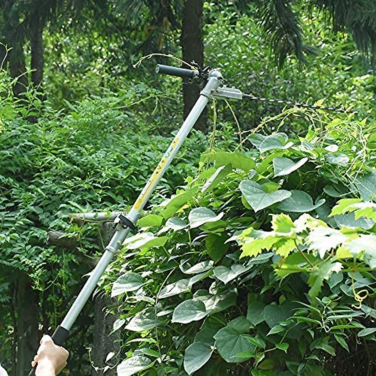 Reach to 16 Feet Gas Pole Saw for Tree Trimming,Cordless Gas Pole Chainsaw Hedge Trimmer Grass Brush Cutter Multifunctional Tools