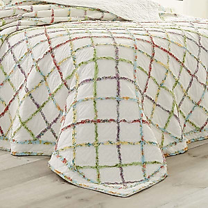 Laura Ashley Home - Standard Sham, Soft Cotton Bedding with Envelope Closure, Pre-Washed Home Decor for Added Softness (Ruffle Garden Cream, 20" x 26")