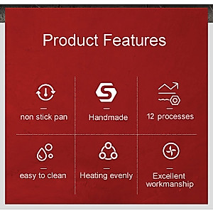 Chinese HandHammered Iron Woks and Stir Fry Pans, Flat Bottom wok，No Coating Non-stick, Suitable for all kinds of stoves (Diameter 30cm/11.81in)