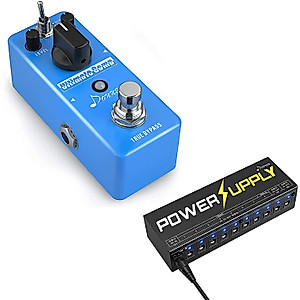 Donner Compressor Pedal and Guitar Power Supply 10 Isolated DC Output for 9V/12V/18V Effect Pedal