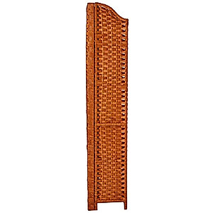 Oriental Furniture 53" Natural Fiber Shelving Unit - Honey