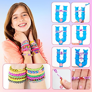 Sbnnfikeb Rubber Band Bracelet Kit,Loom Bracelet Kit,Loom Bands Kit, Loom Bracelet Making Kit for Art and Craft,2700 Rubber Band Refill Kit for Girls & Boys