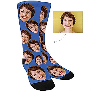 Kervaky Custom Socks with Face Dog Socks, Your Photo on Personalized Socks with Picture for Men Women