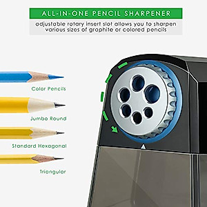 LINKYO Electric Pencil Sharpener Pro (Heavy Duty, Black)