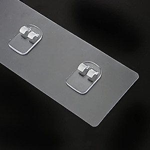 GDFYMI Shower Caddy Adhesive Sticker for Replacement, Nail Free Transparent Adhesive Hook Strip for Bathroom Storage Shelves and Kitchen Racks (2 Pack)