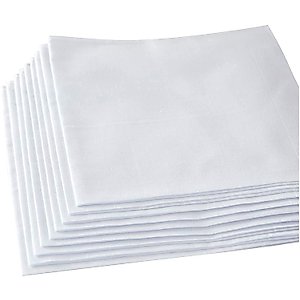 RDS HANKYTEX Women's 100% Cotton Handkerchief,White D