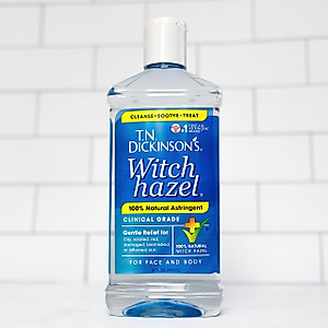 T.N. Dickinson's Witch Hazel Astringent for Face and Body, 100% Natural, 6 Count
