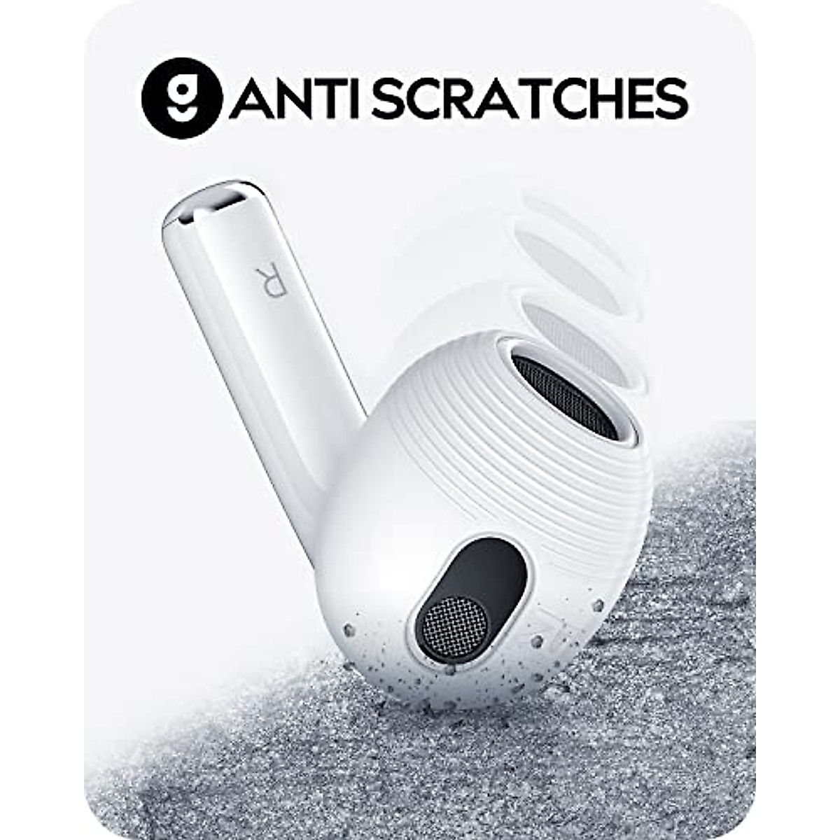 Gcioii 3 Pairs AirPods 3 Ear Covers [Fit in Case] Anti Slip Silicone Sport Ear Tips,Anti Scratches Accessories Compatible with Apple AirPods 3rd Generation (Translucent)