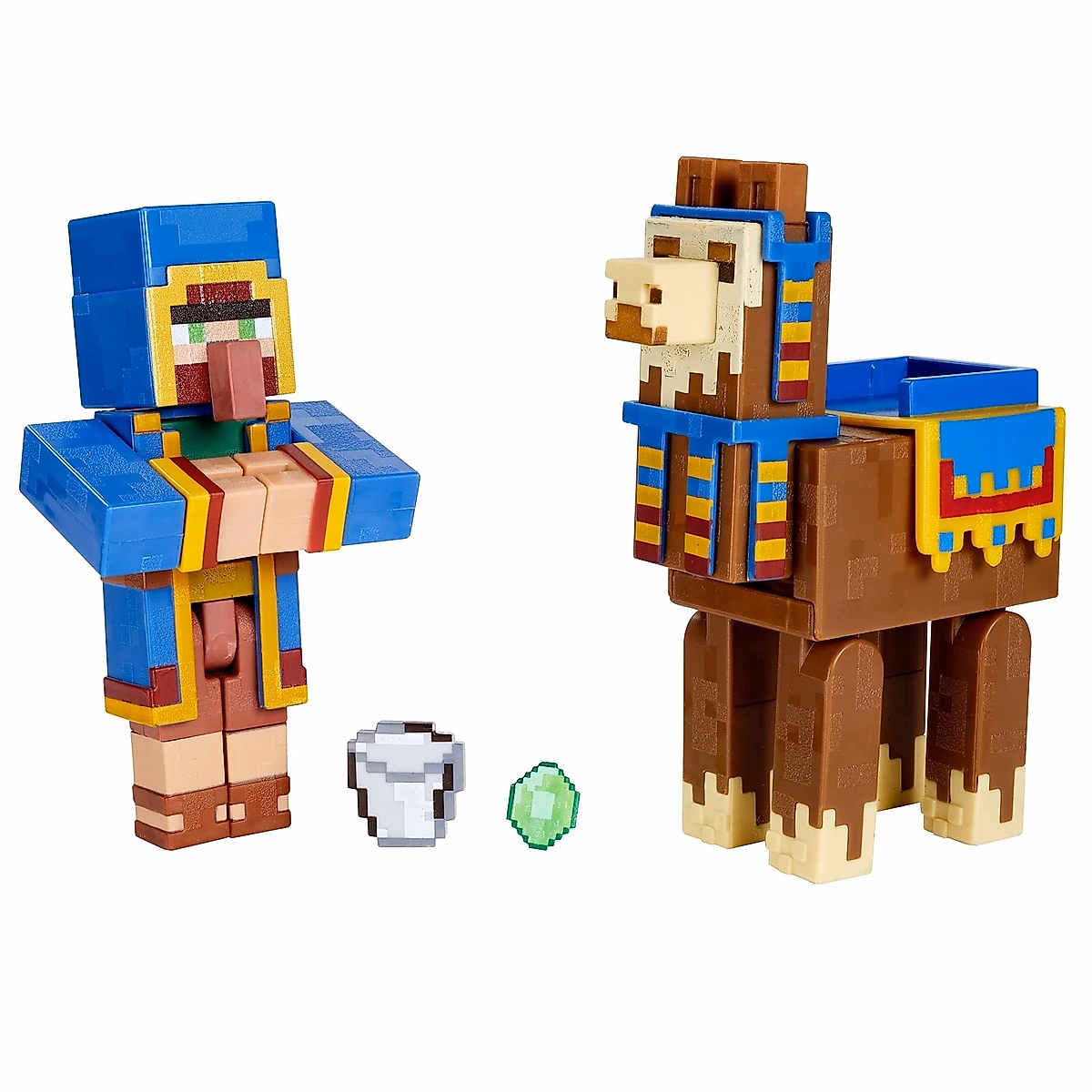 Mattel Minecraft Craft-a-Block 2-Pk, Action Figures & Toys to Create, Explore and Survive, Authentic Pixelated Designs, Collectible Gifts for Kids Age 6 Years and Older