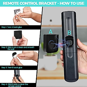 GUZE-US 6-Piece Magnetic Remote Control Holder Wall Mount - Self Adhesive Suitable for Tv Backside as Well as Tv Fan and Air Conditioner Remote Controls