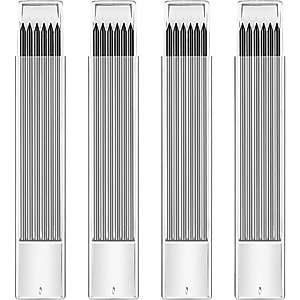 Hiboom 24 Pieces 2.8mm HB Refill for Carpenter Pencil, Study Long Lasting Pencil for Mechanical Pencil Woodworking Construction (Black)