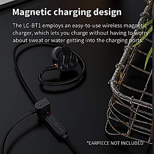 FiiO LC-BT1 Earphone Headphones Cable Bluetooth HiFi Wireless with aptX/AAC/SBC Support and Mic, 7H Playtime and App Control (MMCX)