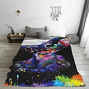S/M Ultra-Soft Cartoon Throw Blanket Fleece Blanket Comfortable Blankets Soft Cozy Warm Flannel Blankets for Living Room Couch Bed 50 inches X40 inches