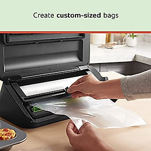 FoodSaver GameSaver 1 Quart Vacuum Seal Bag with BPA-Free Multilayer Construction, 44 Count & Vacuum Sealer Bags, Rolls for Custom Fit Airtight Food Storage and Sous Vide, 8" x 20' (Pack of 3)