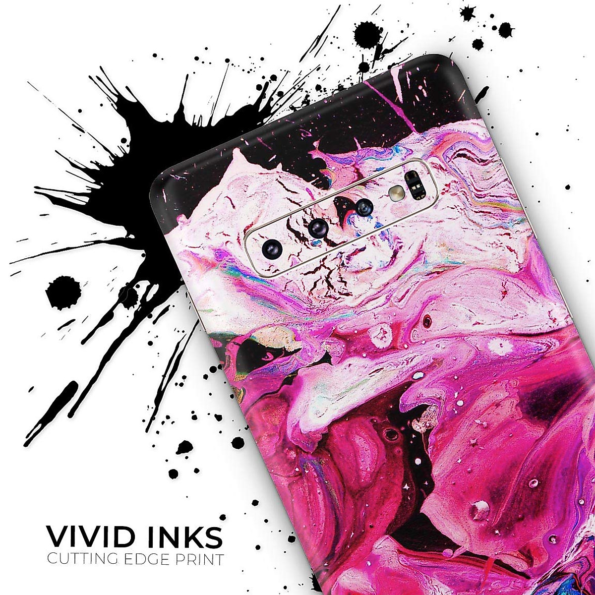 DesignSkinz Liquid Abstract Paint V5 Protective Vinyl Decal Wrap Skin Cover Compatible with The Samsung Galaxy S20 (Screen Trim & Back Glass Skin)