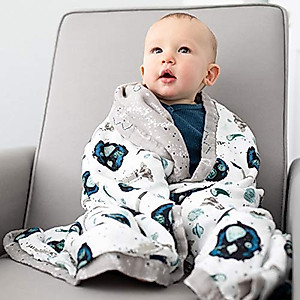 Bebe au Lait Oh So Soft Muslin Super Snuggle Blanket - Space and Galaxy