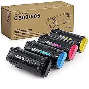 Salome / C505 High Capacity Toner Cartridge Compatible Replacement for Versalink C500DN C500N Salome C505 C505S C505X Printer 4-Color Set (1 Black 1 Cyan 1 Magenta 1 Yellow)