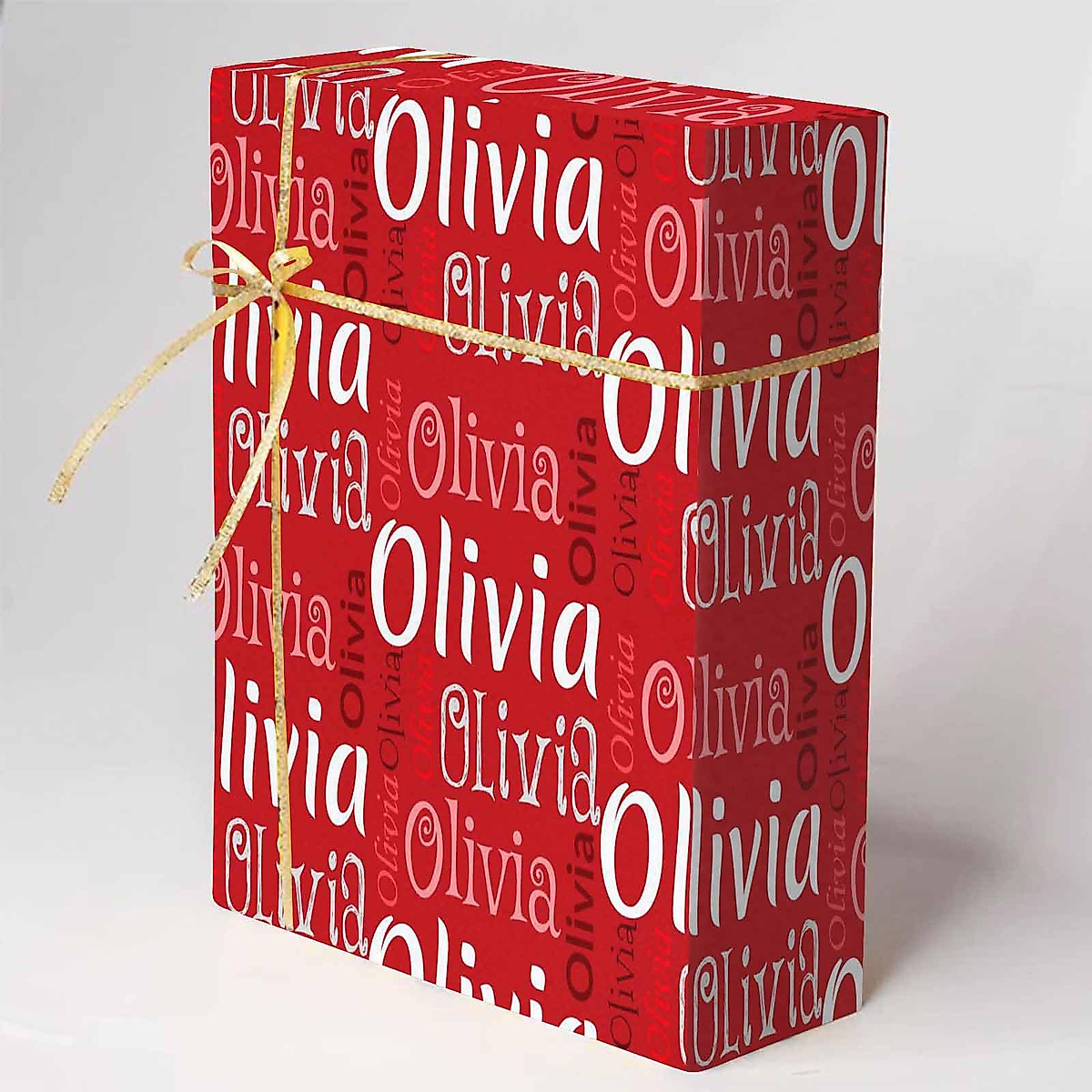 Artsadd Custom Birthday Wrapping Paper Rolls with Name Personalized Christmas Gift Wrapping Paper for Kids Men Women 58"x 23"