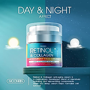 Retinol Cream for Face with Hyaluronic Acid – Collagen Face Moisturizer for Women and Men - Advanced Anti-Aging Formula for Lifting Skin – Reduce Wrinkles, Fine Lines and Dryness – 1.85 fl. Oz