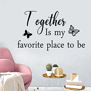 4 Pieces Home Wall Decor Signs, THIS IS US TOGETHER BLESS THIS HOME AMILY Wall Decor For Living Room Bedroom all Decor Vinyl Wall Stickers for Living Room Bedroom Inspirational Art Wall Decorations for Home Office Teen Dorm