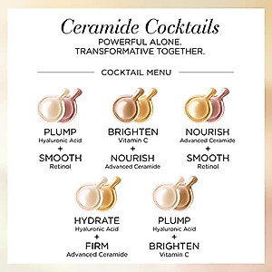 Elizabeth Arden Daily Ceramide Serum Capsules, Advanced Anti-Aging Serum Capsules for Minimizing Wrinkles, Fragrance-Free, Enhances Skin Hydration and Radiance for a Youthful Look, 90 Count, 1.41 oz