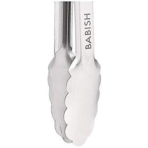 Babish 12” & 9” Locking Kitchen Tong Set, Stainless Steel