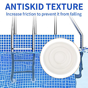 Pool Ladder Bumpers for Inground Pool - Pool Ladder Plugs Fits 1.9” Swimming Pool Ladder Tubing - Steps Inside Plug Caps for Protect Swimming Pool Liner, Rubber Ladder Foot Cover (4Pack)